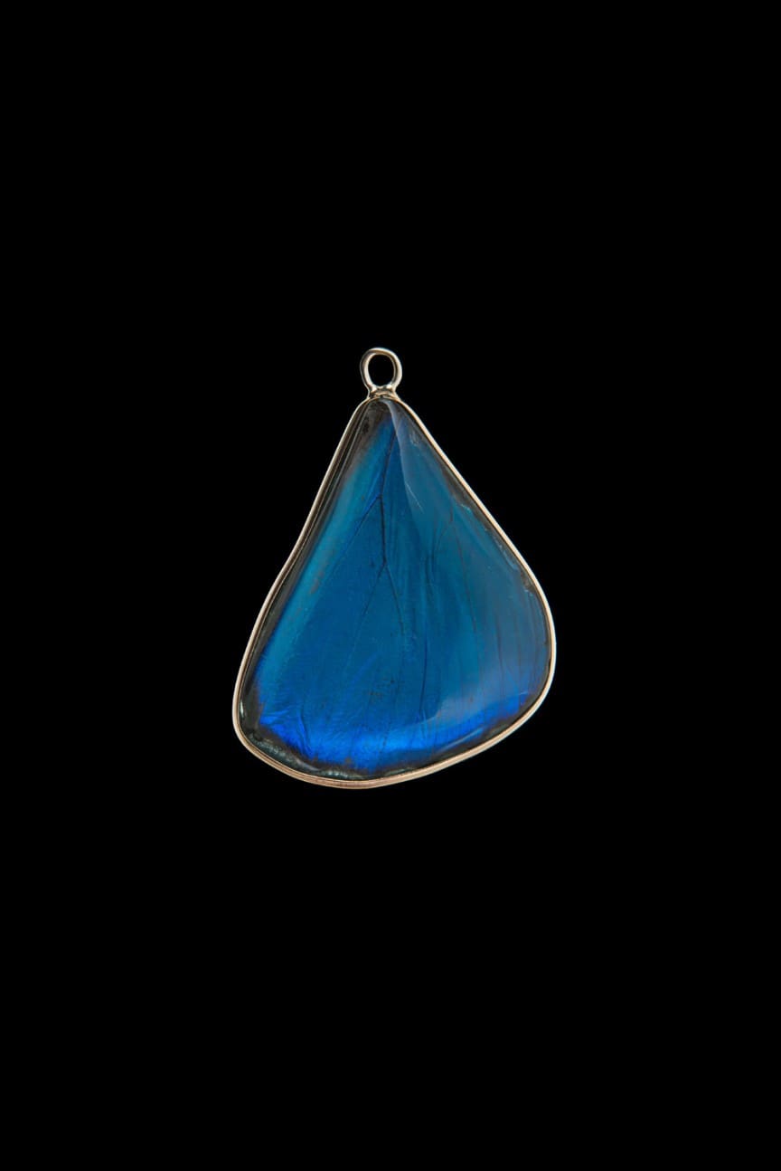 Blue Morpho Pendant, Bottom Wing | Blue Morpho Jewelry