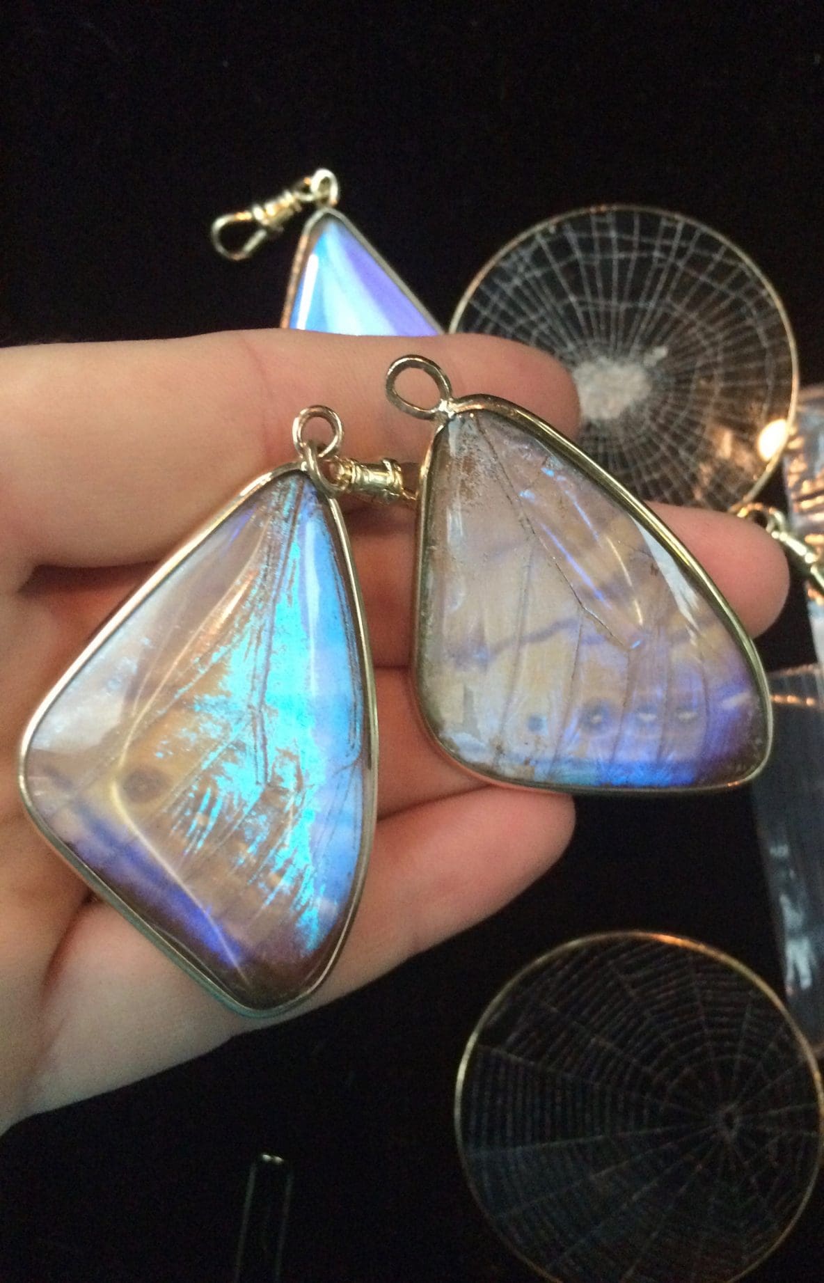 Pearl Morpho Pendant | Blue Morpho Jewelry