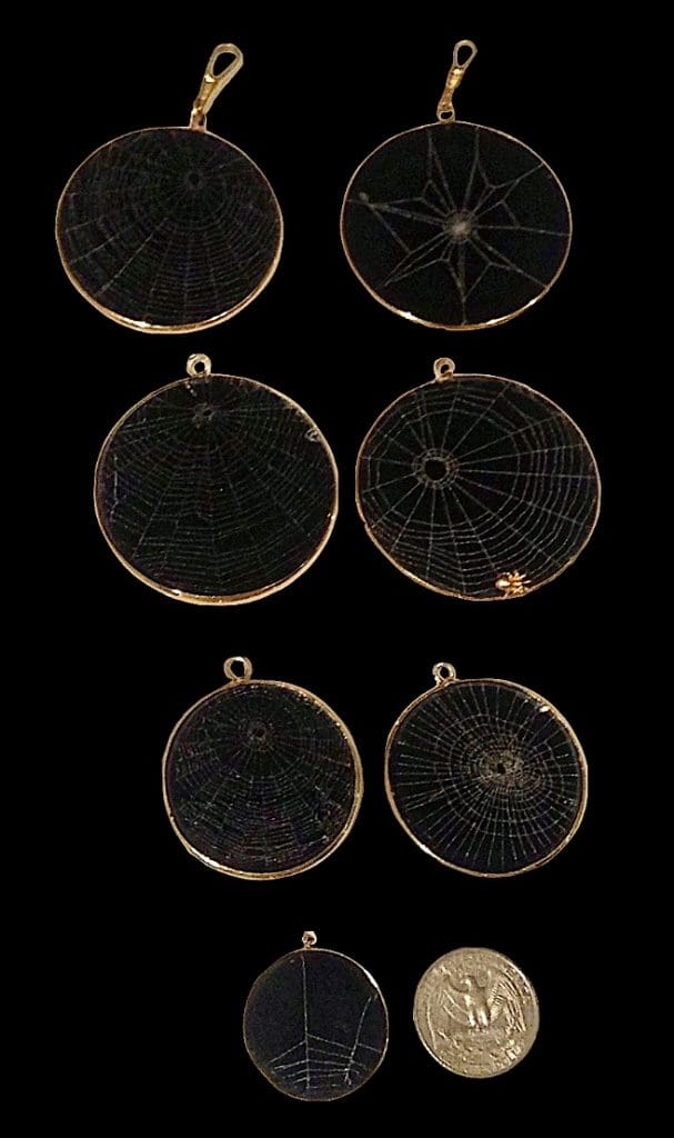 Large Spiderweb Pendant | Blue Morpho Jewelry